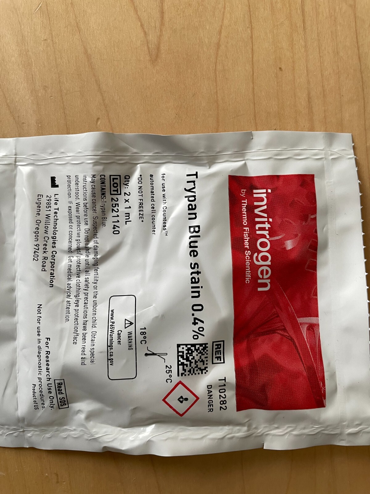 Thermo Invitrogen Trypan Blue stain 0.4% for Countess Cell Counter ...