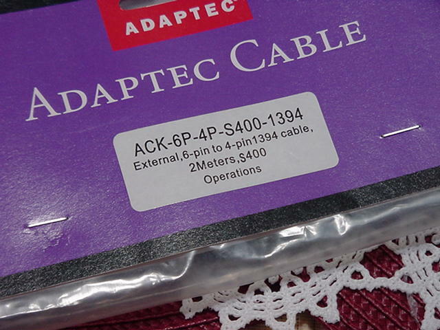 TWO 2 Meter FireWire Cables Adaptec ACK-6P-S400-1394 NEW IN PACKAGE! | eBay