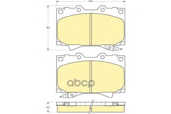04465-60230 Toyota Pad kit, disc brake, front 0446560230, New Genuine ...