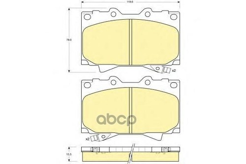 04465-60230 Toyota Pad kit, disc brake, front 0446560230, New Genuine ...