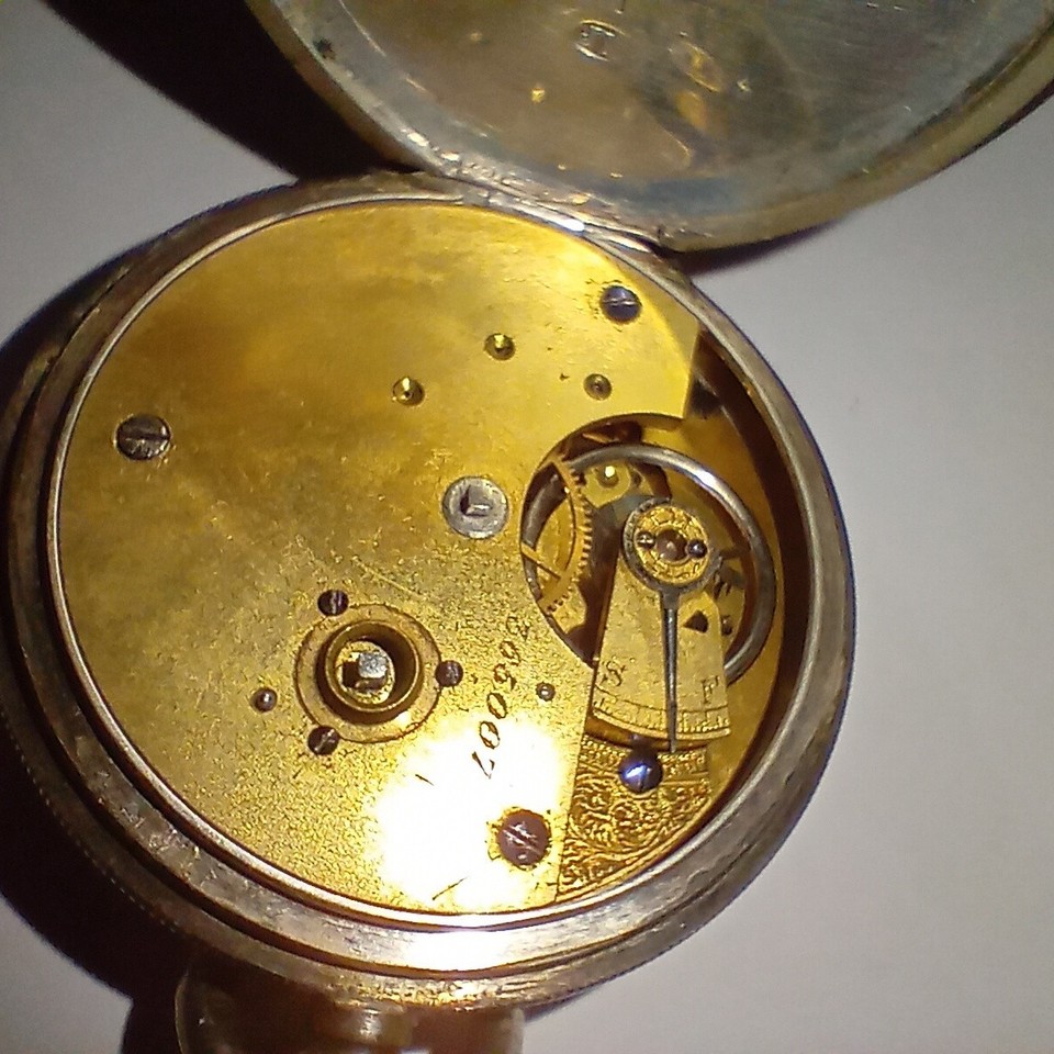 ANTIQUE 1875 CLEAN HALLMARKED SILVER CASED POCKET WATCH for REPAIR ...