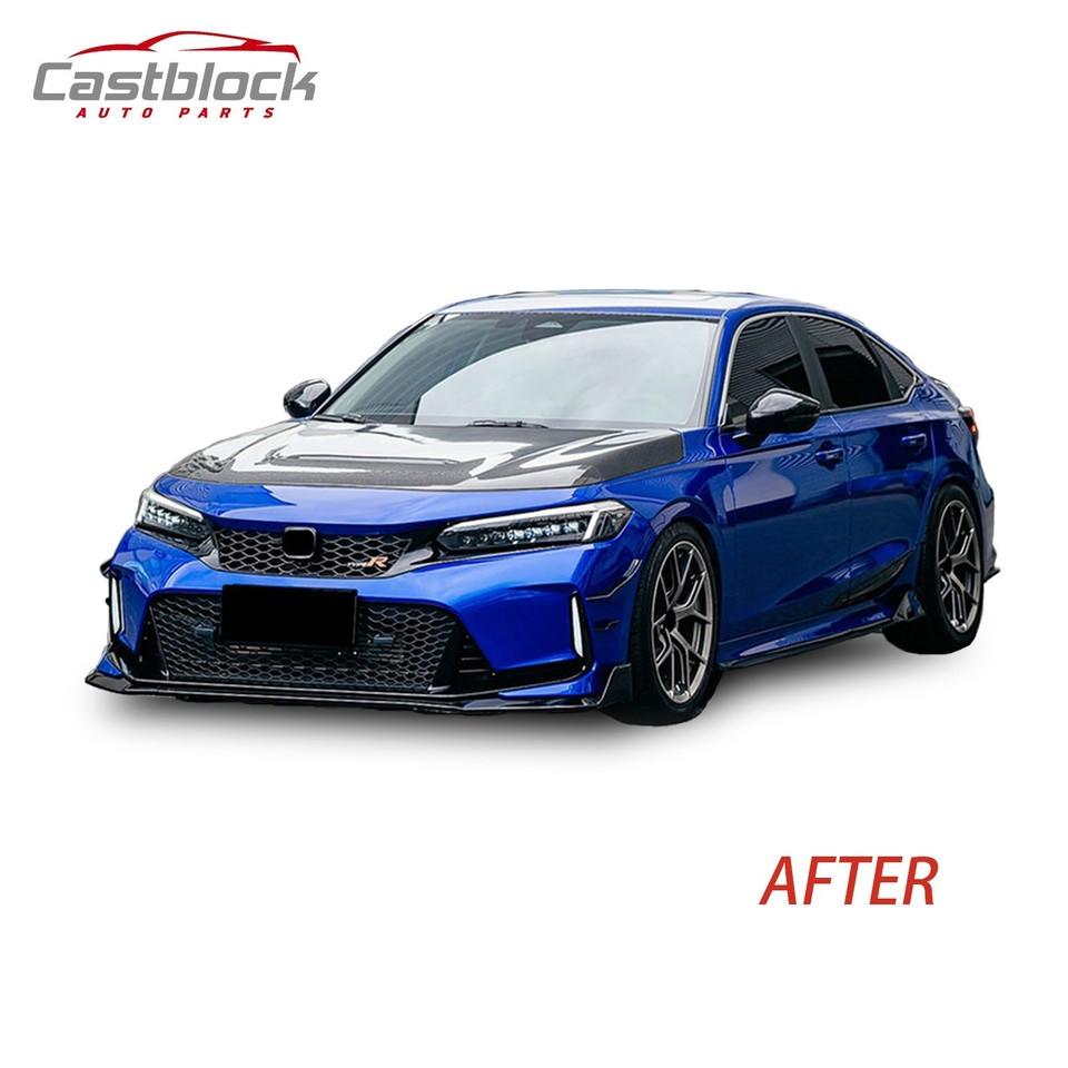 For 2022-2025 Honda Civic FE1 Upgrade To Type R Style Front Bumper Body ...