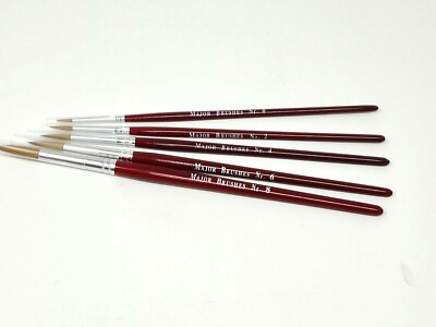 Handmade Sable Artist Paint Brushes Pack of 5 Sizes 0,2,4,6,8 | eBay