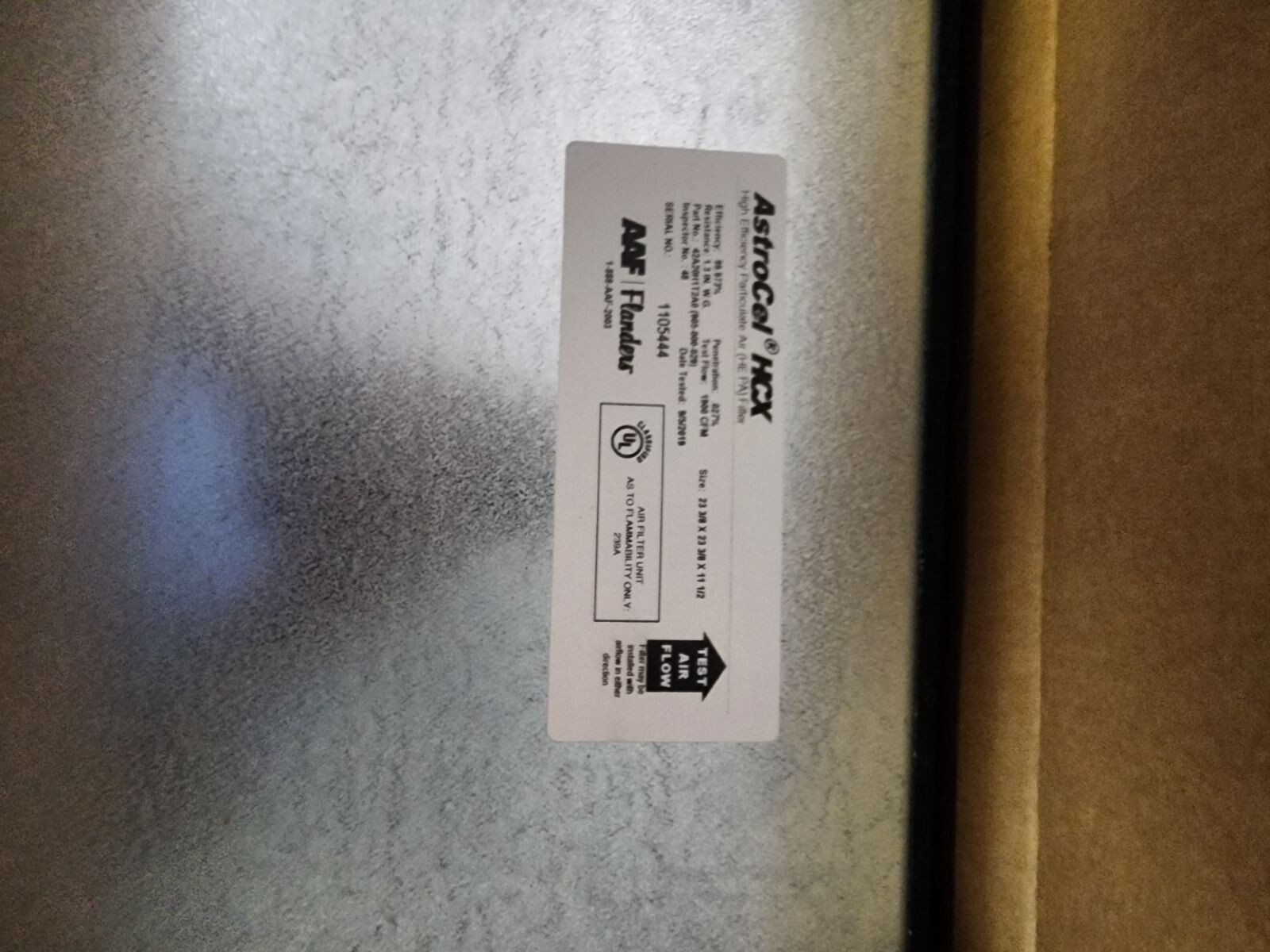 Flanders 905-000-029 23-3/8x23-3/8x11-1/2 HEPA Filter 24x24x12 Clean ...