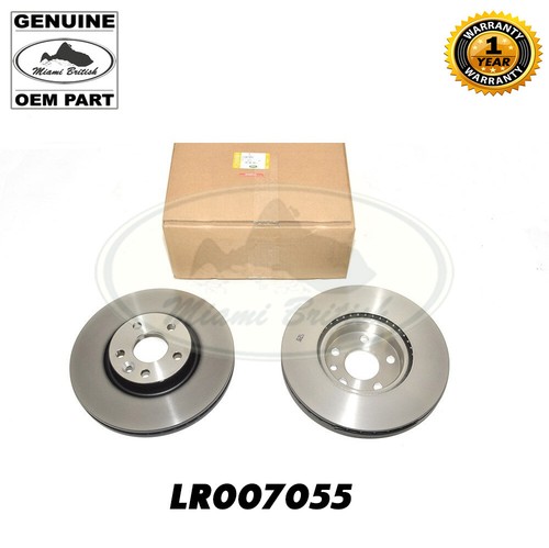 LAND ROVER FRONT BRAKE ROTOR DISC SET x2 RANGE EVOQUE LR007055 GENUINE ...