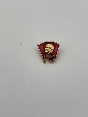 Soviet Union Vladimir Lenin Flag Communist Party USSR Pin Badge 0.5x0.5 ...