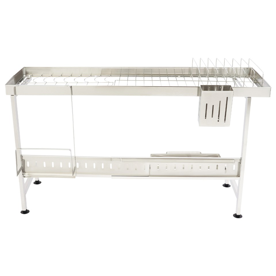 Over The Sink Dish Drainer Drying Rack, Adjustable Length Over Sink ...