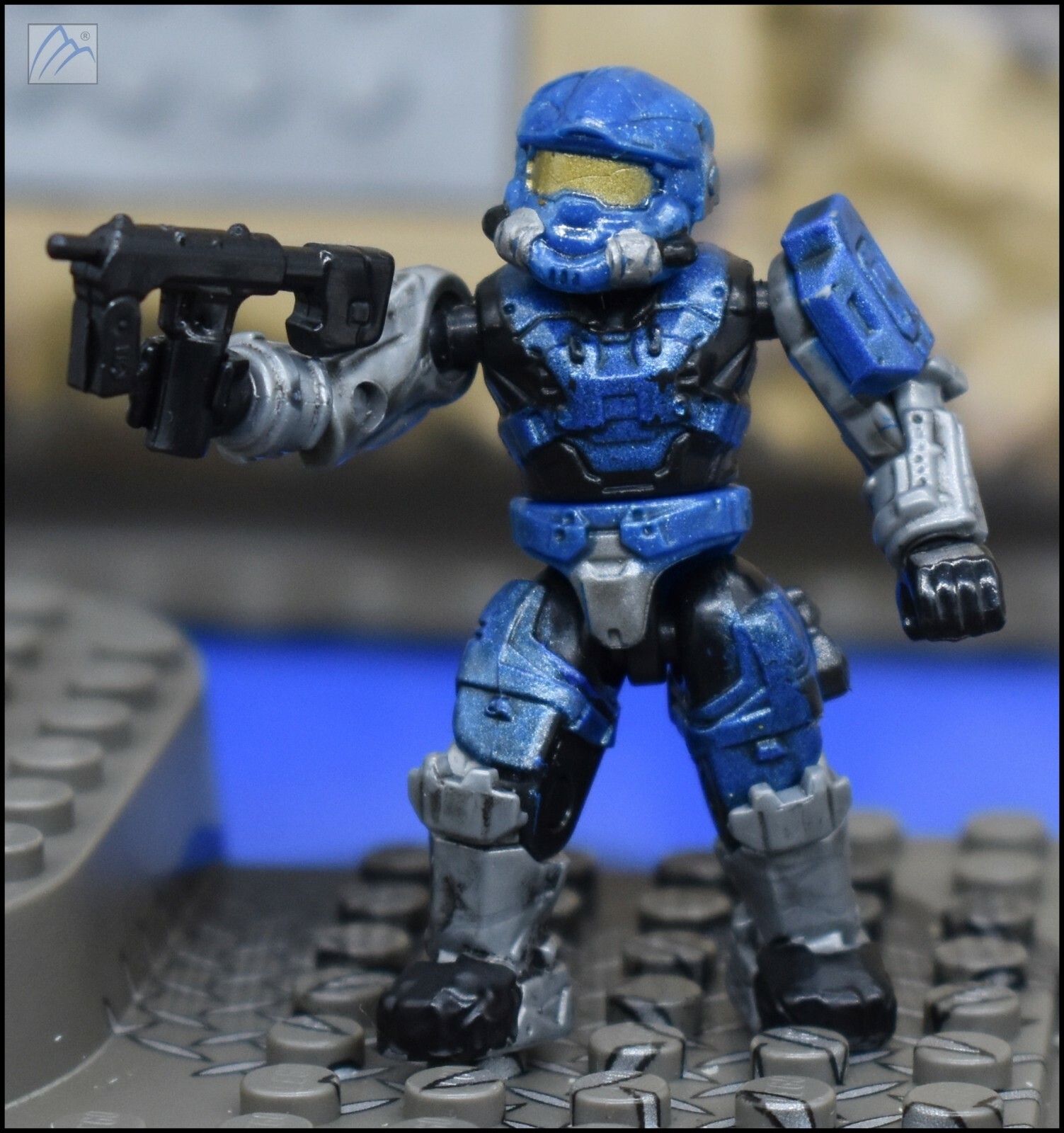 HALO MEGA BLOKS UNSC COBALT BLUE SPARTAN HAZOP MINI FIGURE 96982 ...