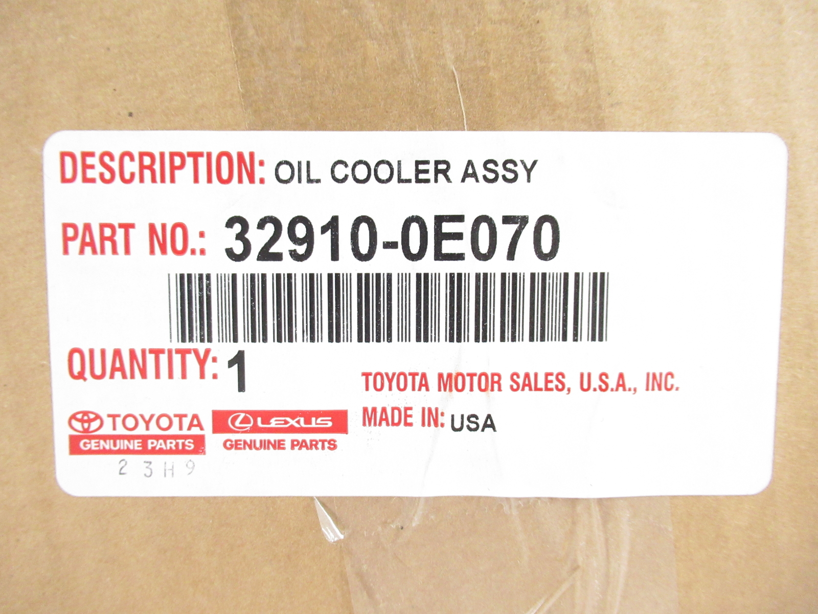 Toyota OEM 17-18 Highlander 3.5l-v6 Transmission-oil Cooler 329100E070 ...