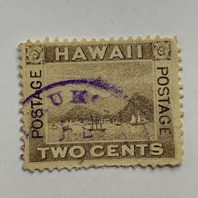 HAWAII 2c STAMP WITH INTERESTING PURPLE “UK” SON CANCEL | eBay