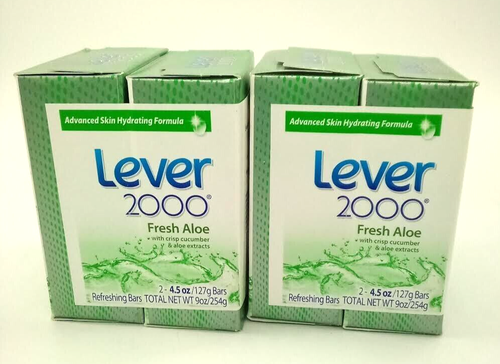 Lever 2000 Fresh Aloe Bar Soap 4 Bars 4.5oz each NEW | eBay