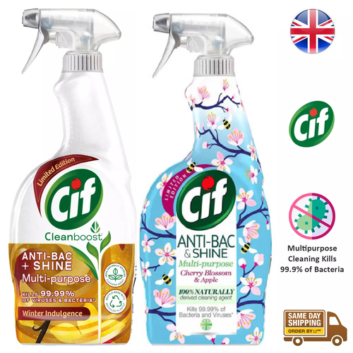 Cif Clean Boost Multipurpose Antibacterial Surface Cleaner Spray 700ml ...