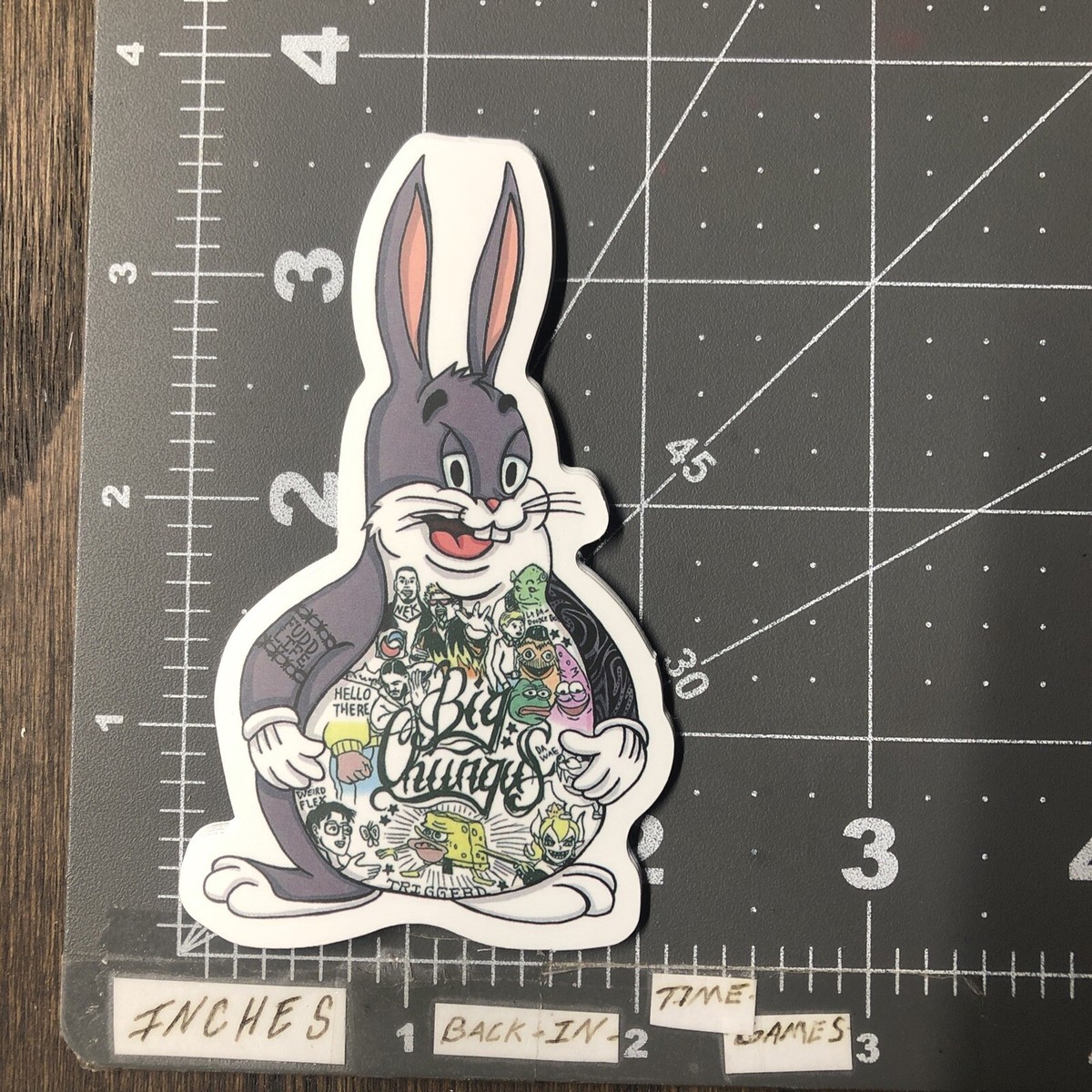 Big Chungus Coloring Big Chungus Bugs Bunny Adult Humor Sticker For