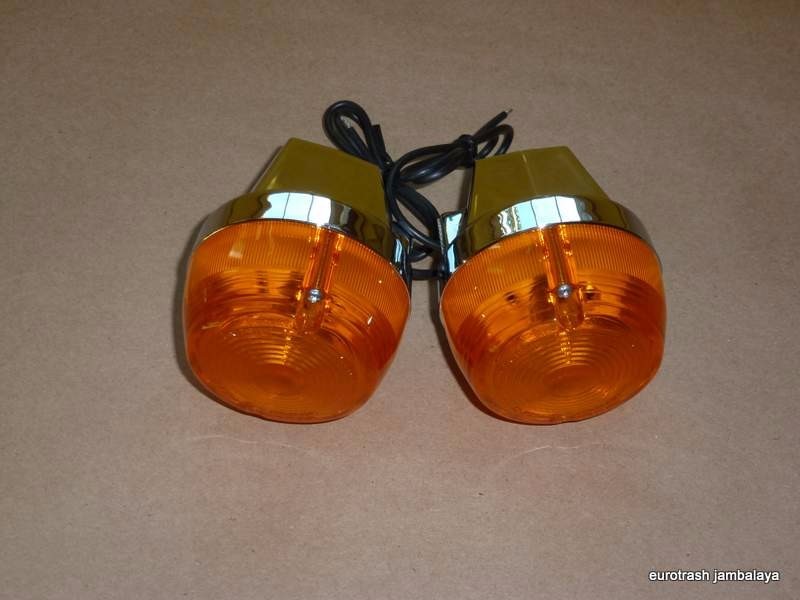 CEV copy Turn Signal CHROME PAIR Moto Guzzi Morini Benelli Aermacchi ...