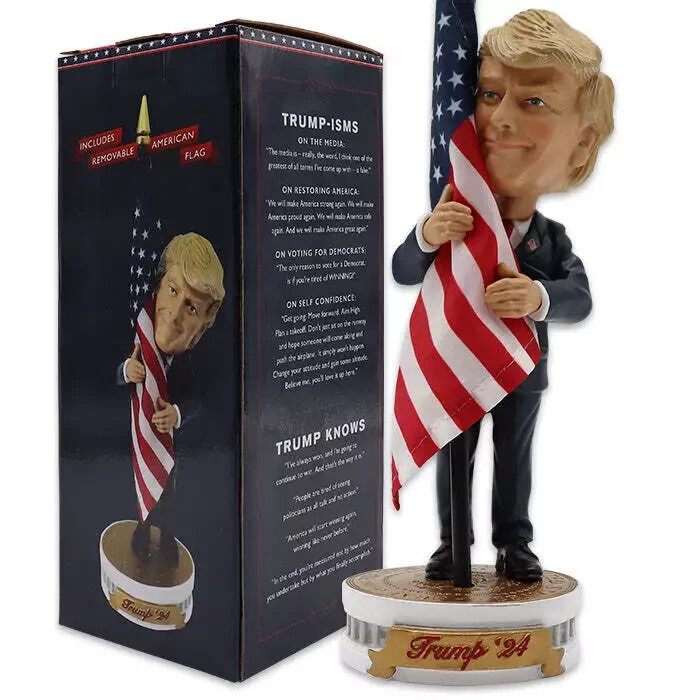 The Trumpinator and Flag Hugging Trump BOBBLEHEADS - Donald Trump - NEW ...