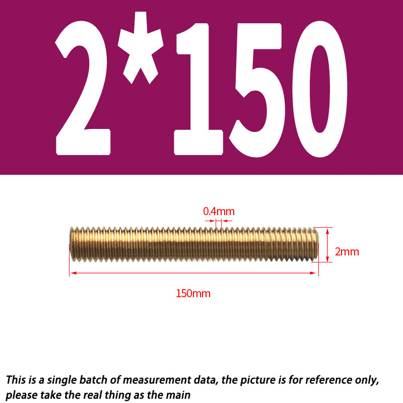 2mm 2.5mm 3mm to 20mm Brass Threaded Bar Threaded Rod Full Thread ...