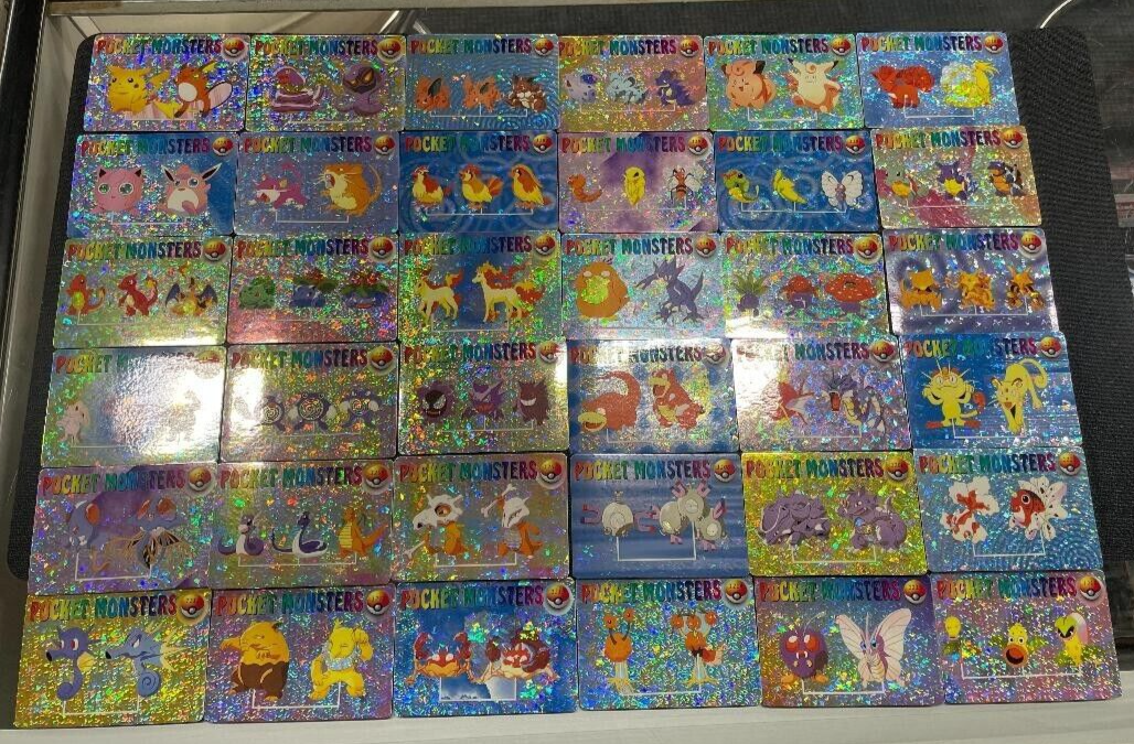 Pokemon Pocket Monster Foil Vending Machine Sticker Cards Set Near Mint ...