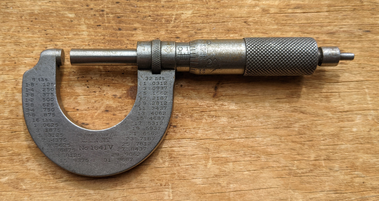 VTG Lufkin Rule Co. Micrometer No. 1641V Machinist Tool USA ...