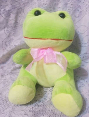 Caltoy Plush Frog Pink Bow 8" Stuffed Animal Toy | eBay