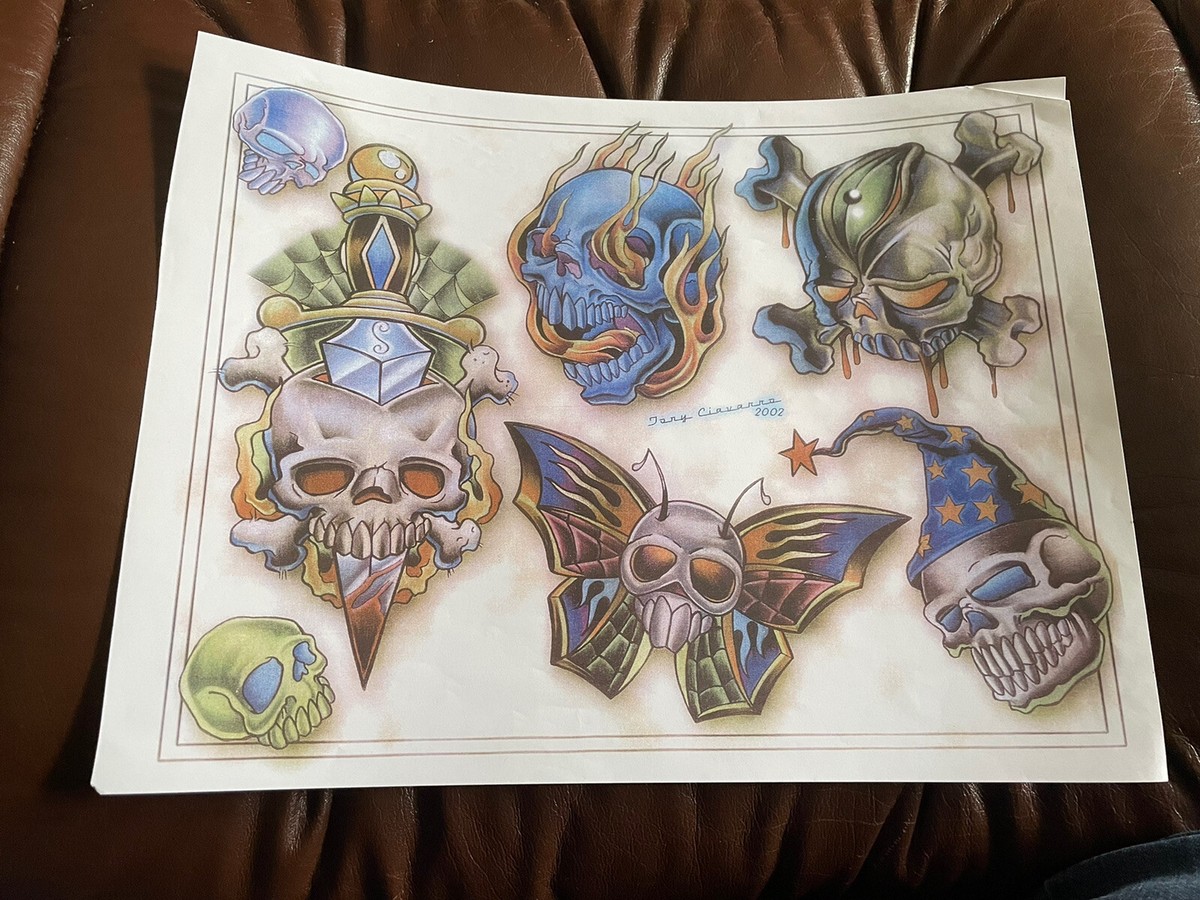Skull Tattoo Flash Sheets Skull Tattoo Flash Art
