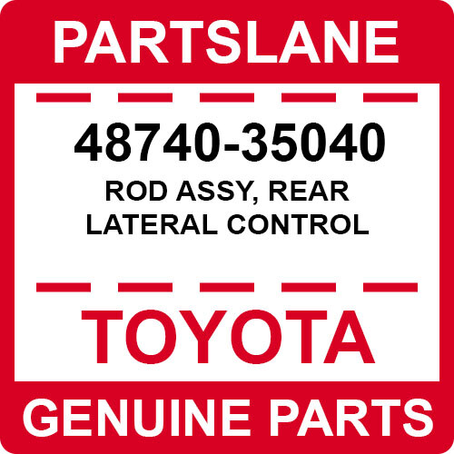 48740-35040 Toyota OEM Genuine ROD ASSY, REAR LATERAL CONTROL | eBay