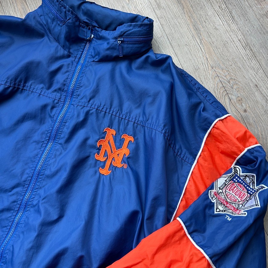 VINTAGE | New York Mets MLB Starter Full Zip Hooded Light Jacket sz XL ...
