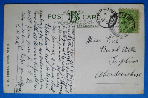 Postcard Female Model, Art,Fashion.Postmark x2 Torphins,Dumfries 1907 B ...