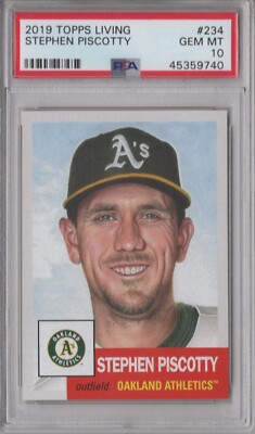 Stephen Piscotty 2019 Topps Living PSA 10 Gem Mint Graded Card Oakland ...