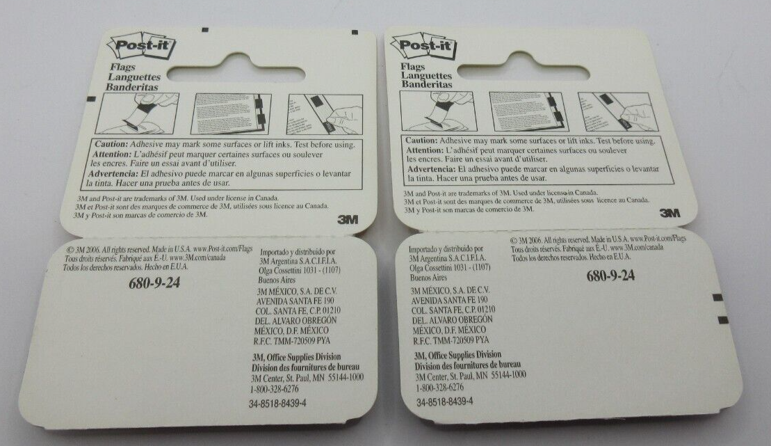 3M Post it Sign Here Flags Twin Pack 100 flags 25mm x 43 mm | eBay ...