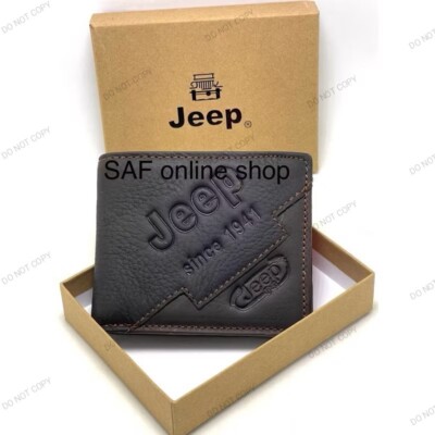 ORIGINAL JEEP GENIUNE COW LEATHER SHORT WALLET FOR MEN GIFT ITEM ...