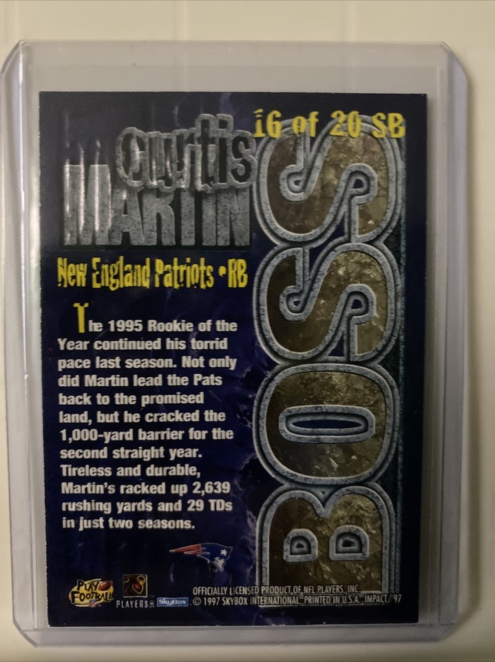 1997 Skybox Impact Boss Super Foils #16 SB Curtis Martin | eBay