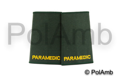 PARAMEDIC Epaulettes Ambulance Medic Officer Epaulette Slides Sliders ...