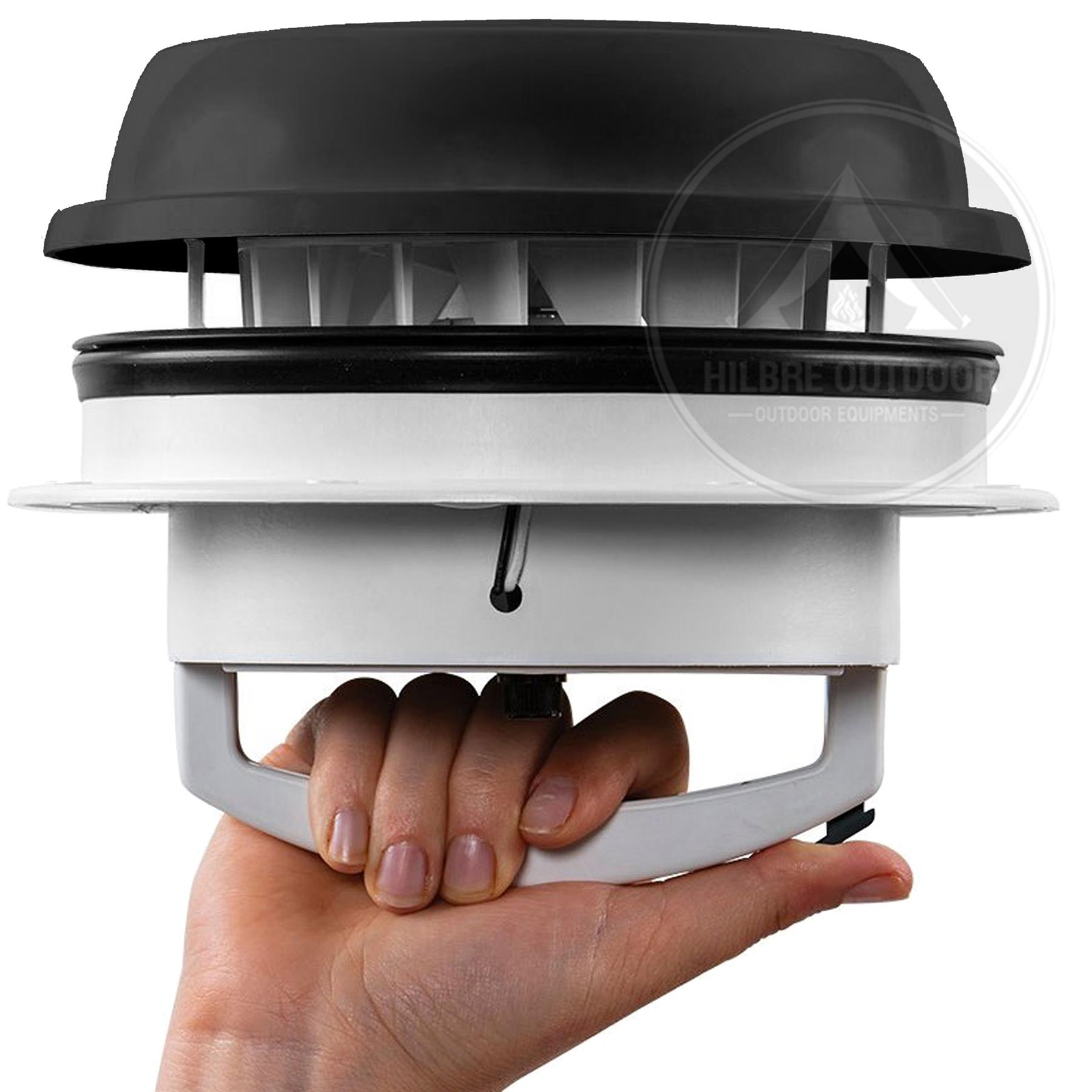 MAXXAIR MAXXFAN DOME VENT 12V FAN BLACK CAMPERVAN CARAVAN BATHROOM ROOF ...