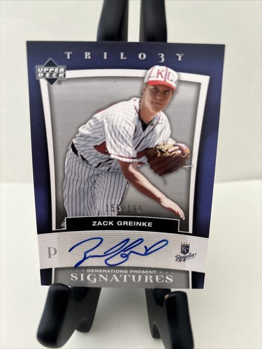 2005 Upper Deck Trilogy Signatures RARE AUTO ZACK GREINKE #D to 199 ...