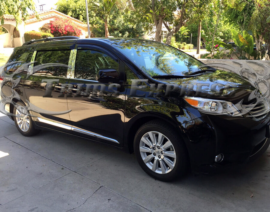 fit:2011-2020 Toyota Sienna 4Pc Window Sill Trim Overlay Chrome ...