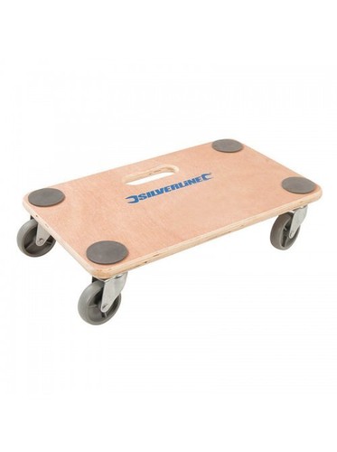 Silverline General Dolly Trolley Platform Wheels 150KG Easy Movement ...