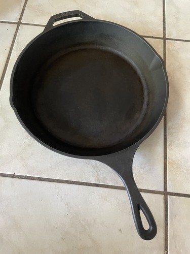 Vintage Lodge No. 12 SK Cast Iron Skillet, USA-Made, Large & Heavy 13.5 ...