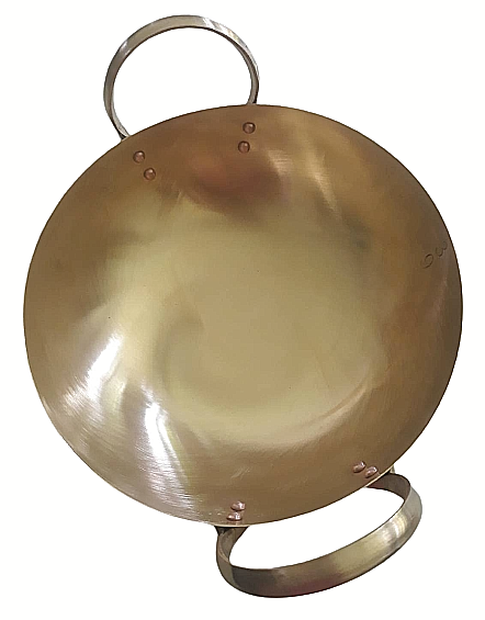 Thai Brass Wok Pan Handmade Traditional Cooking Pan Unused with Minor ...