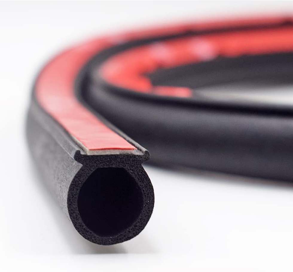 16FT D-Shape Car Door Seal Strip Rubber Hollow Edge Guard Weatherstrip ...