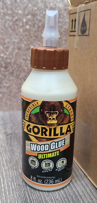 Gorilla Ultimate Waterproof Wood Glue, 8 Ounce Bottle (110654) Single ...