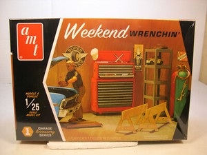 WEEKEND WRENCHIN' AMT 1:25 SCALE PLASTIC GARAGE DIORAMA ACCESSORIES KIT ...
