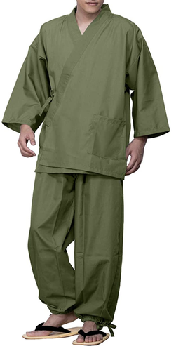 Japanese Traditional Working Wear Samue Clothing Relax Wear Polyester ...