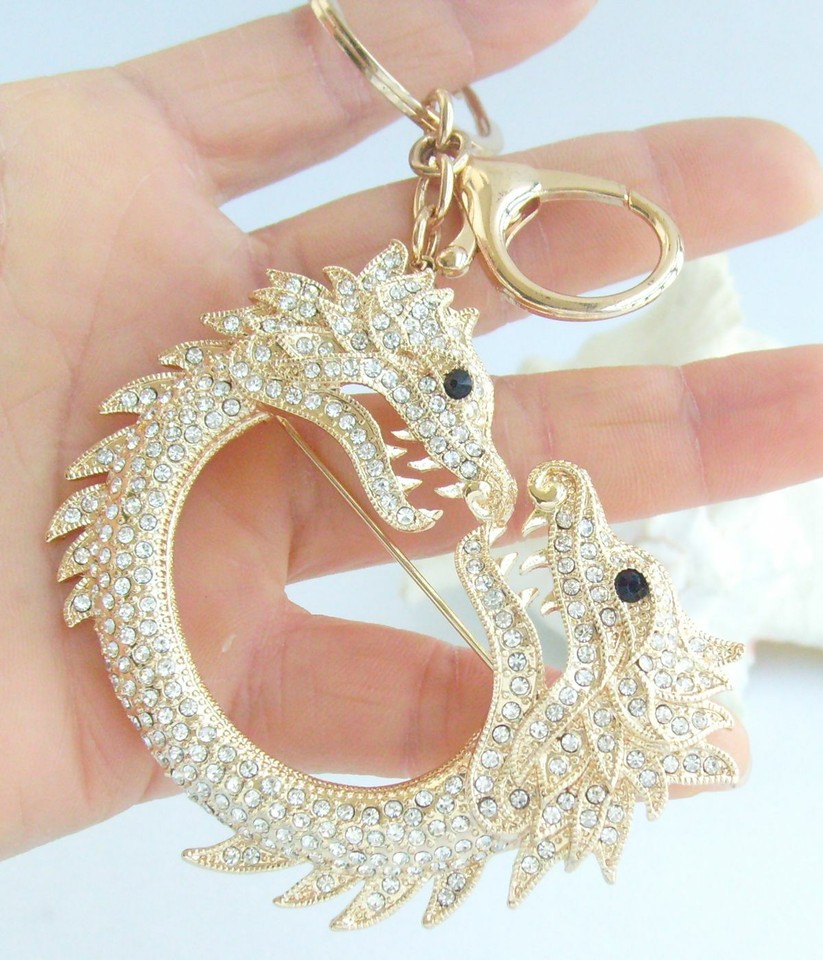 Unique Austrian Crystal Chinese Dragon Keychain Pendant 05007 | eBay