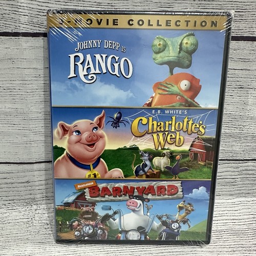 Rango, Charlotte's Web, Barnyard 3-Movie Collection (DVD 2017) Johnny ...