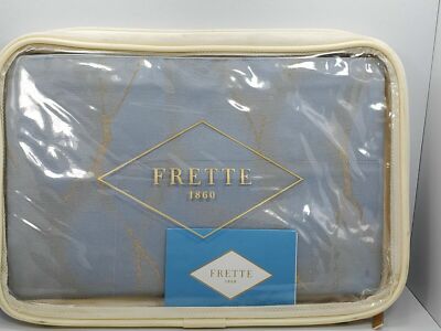 FRETTE GOLDEN SOUL JAPANESE ART 2 STANDARD SHAMS BLUE GOLD EMBROIDERY ...