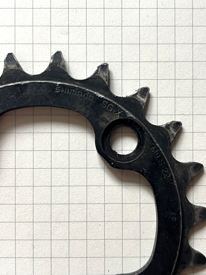 Vintage Shimano SG X Chainring 22 Tooth 64 BCD 4 Bolt M9 S-22 Aluminum ...