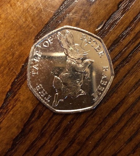 Peter Rabbit 2017 RARE Fifty Pence Piece 50p collectors item excellent ...