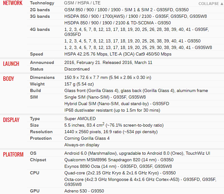 Original Samsung Galaxy S7 edge G935F Single-SIM G935FD Dual-SIM 32GB ...