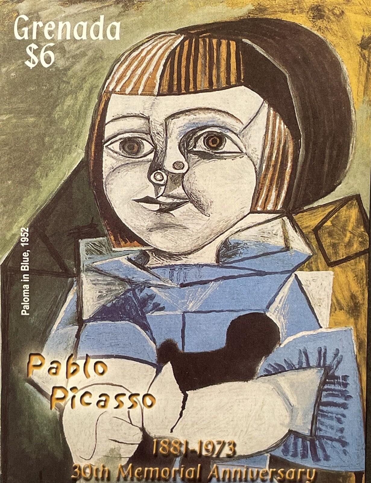 GRENADA PABLO PICASSO 30TH MEMORIAL ANNIVERSARY STAMP SS 2003 ARTIST ...