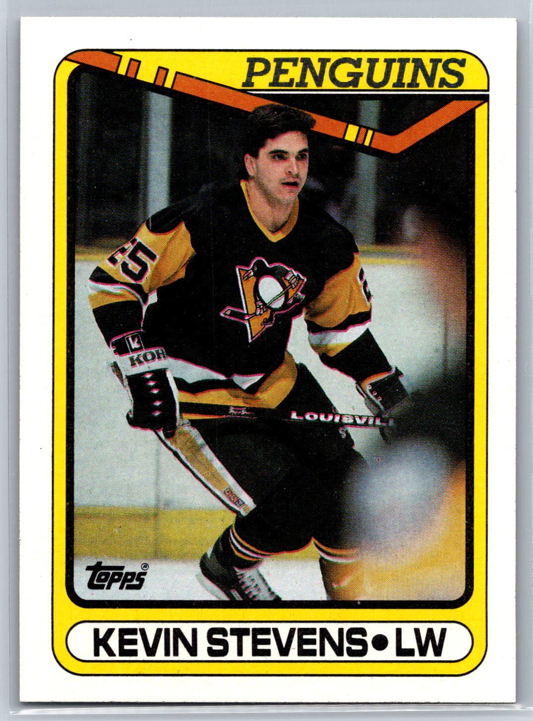 1990-91 Topps Kevin Stevens Rookie Pittsburgh Penguins RC #360 | eBay